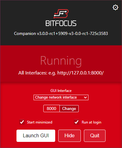Bitfocus Companion - Admin