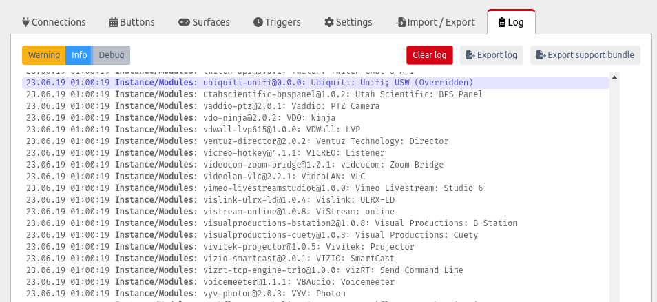 Bitfocus Companion - Admin